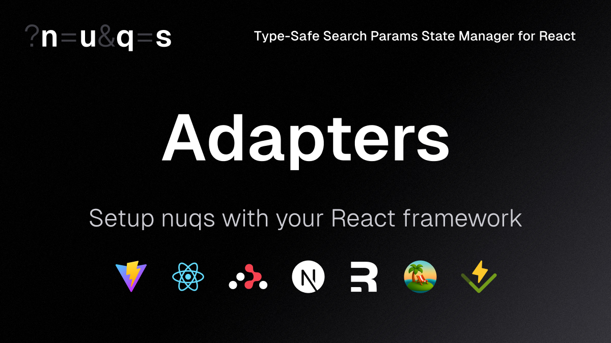 适配器 | nuqs 中文文档